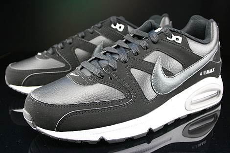 Nike Air Max Command Leather Black Dark Grey White Wolf Grey 409998-002 ...